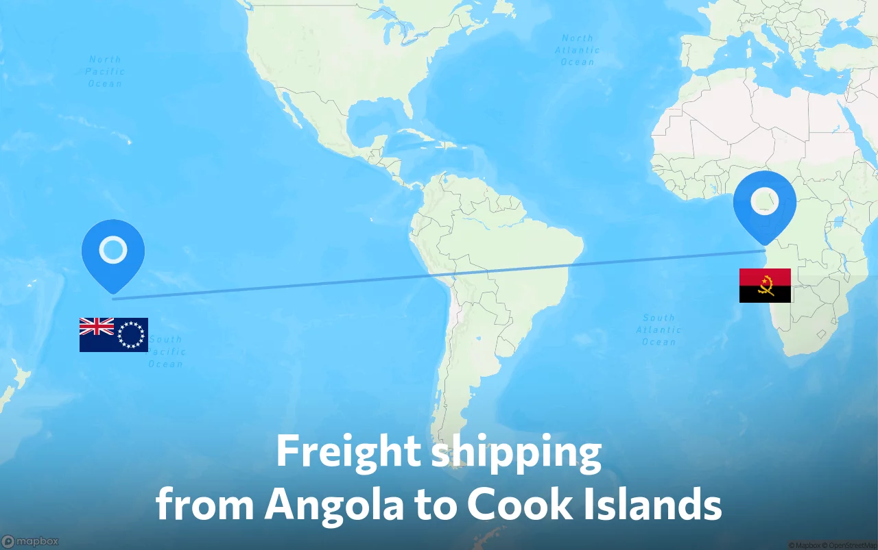 Freight Shipping from Angola to Cook Islands