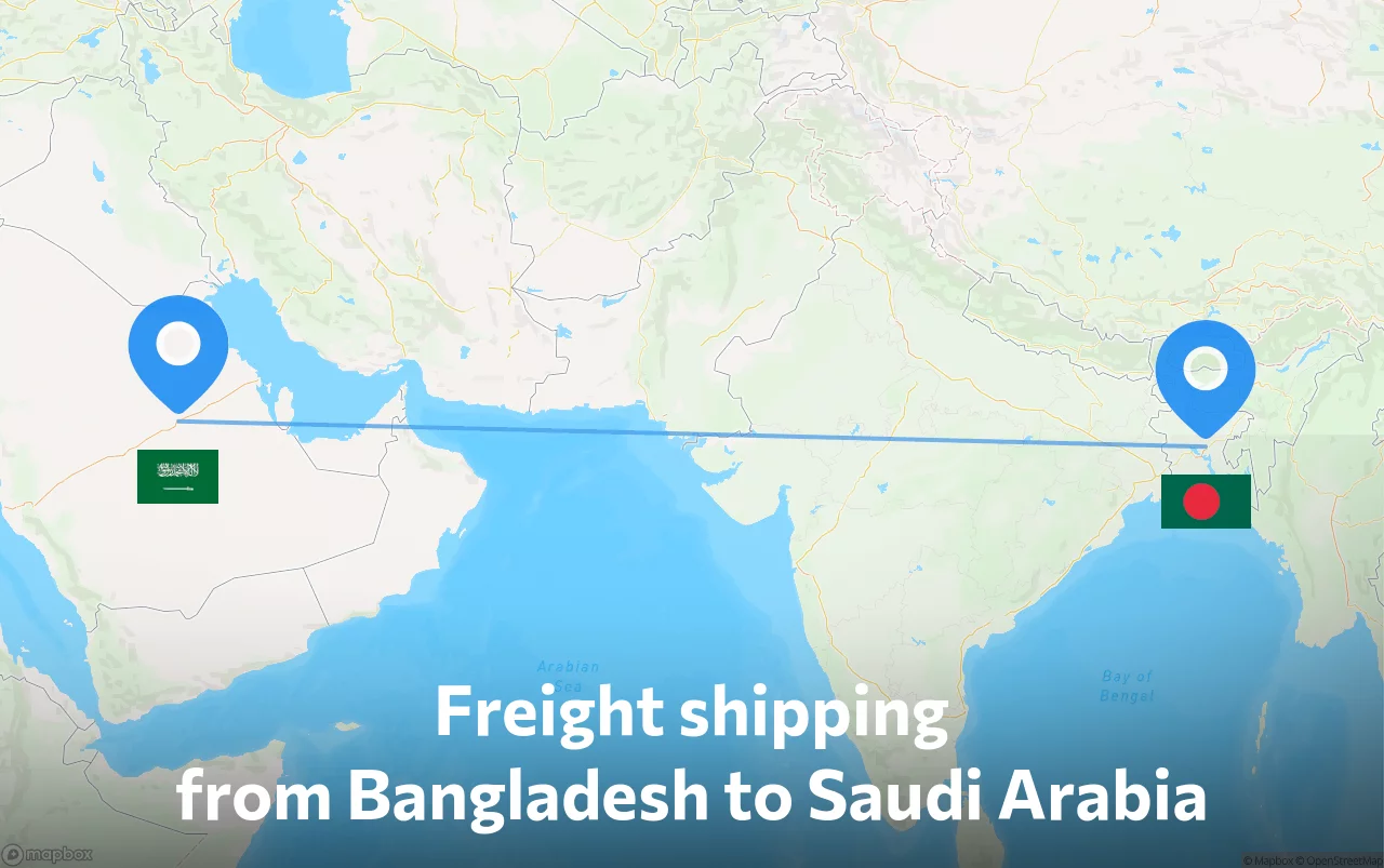 Freight Shipping from Bangladesh to Saudi Arabia