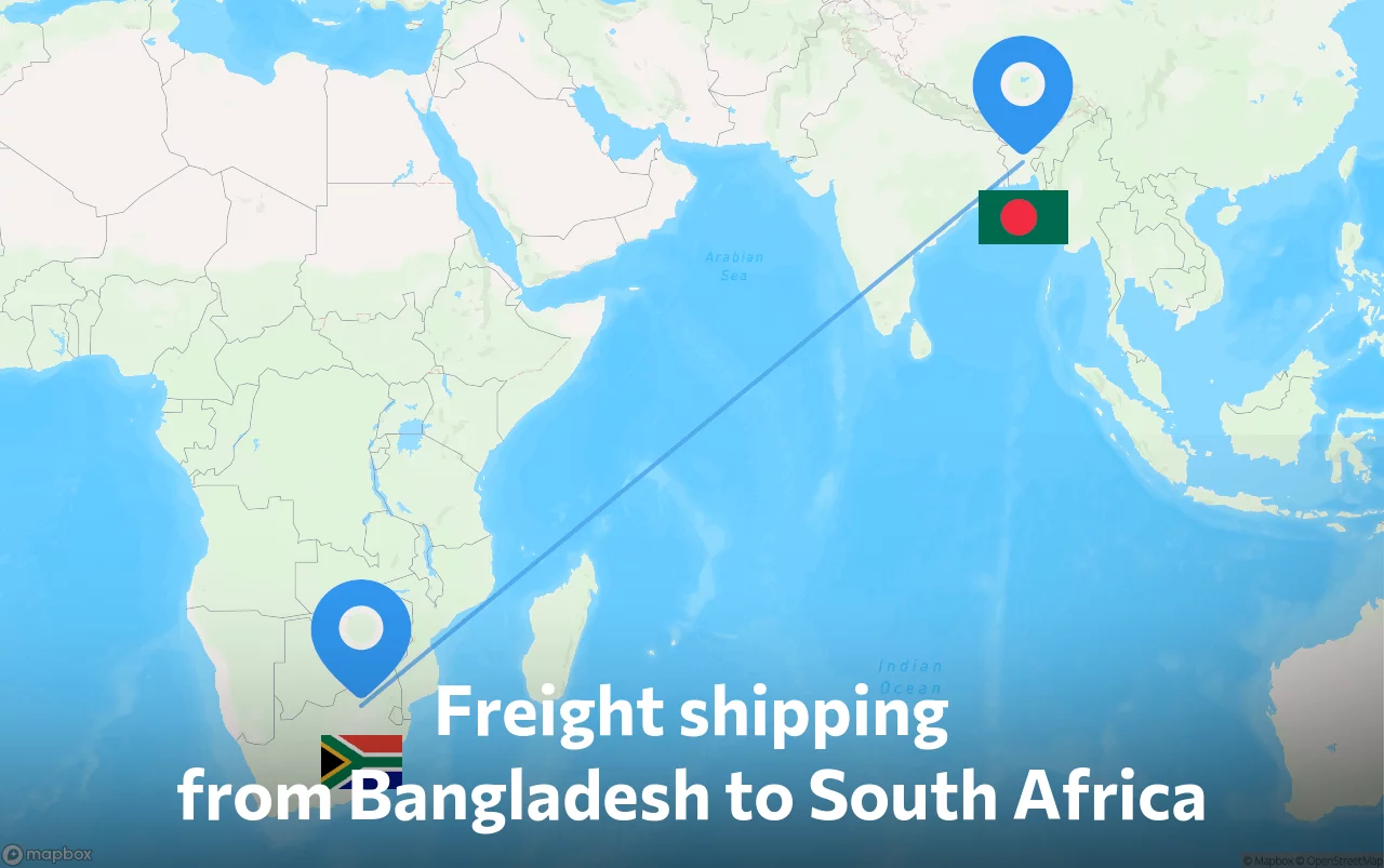 Freight Shipping from Bangladesh to South Africa