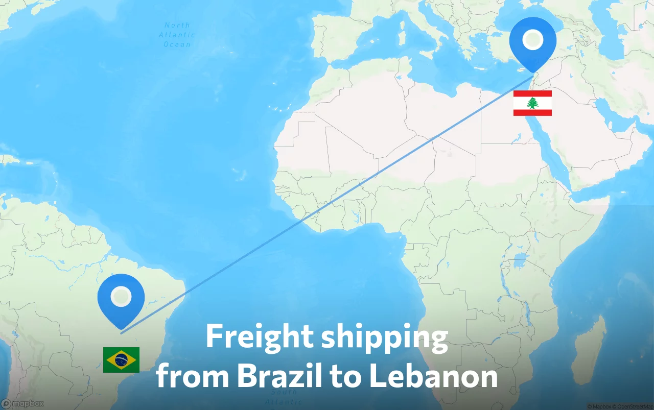 Freight Shipping from Brazil to Lebanon