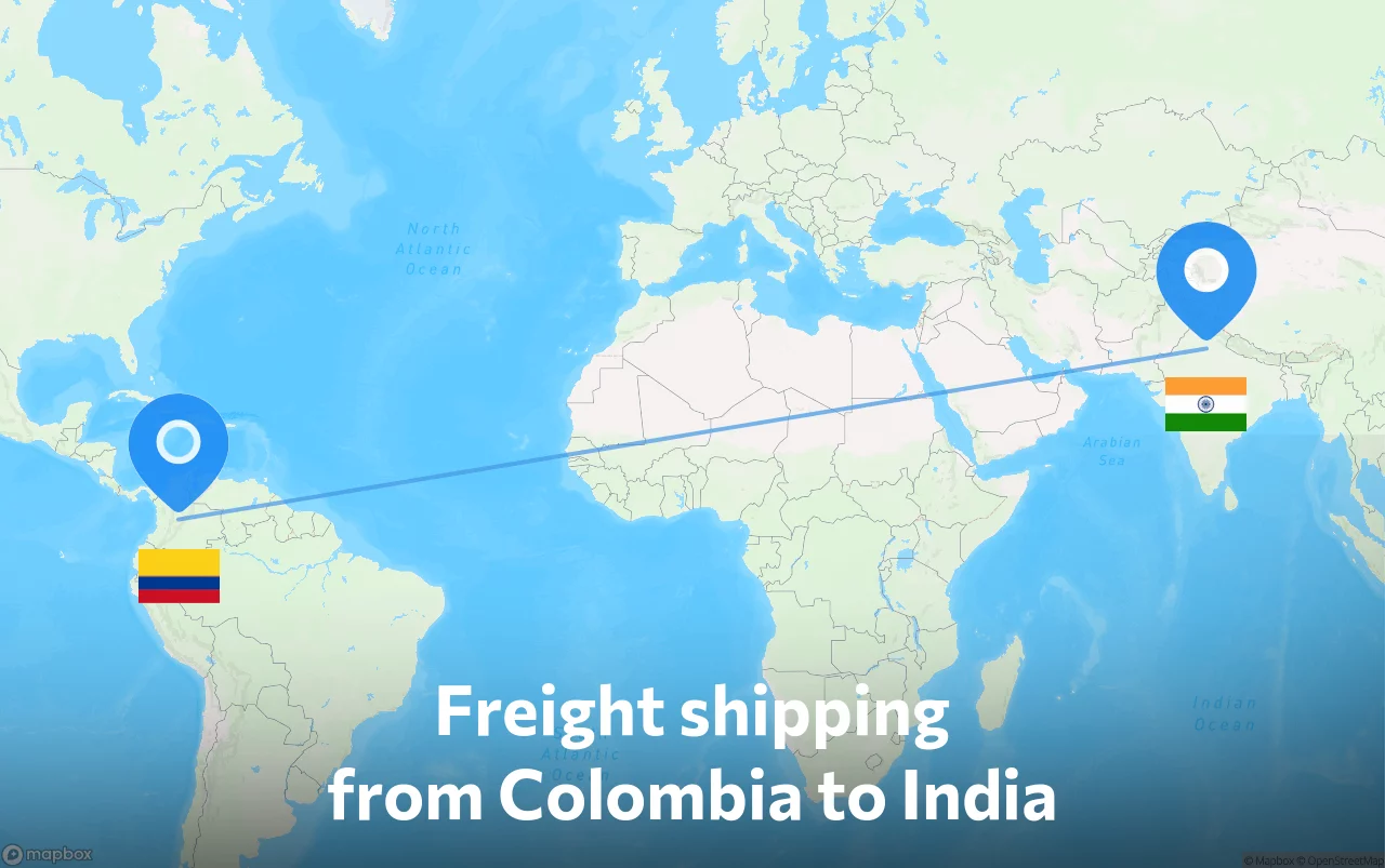 Freight Shipping from Colombia to India