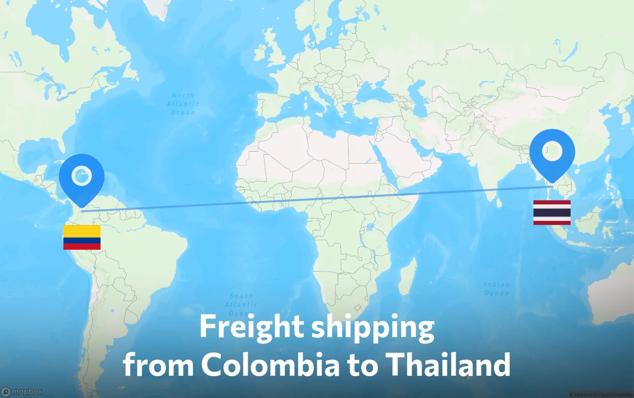 Freight Shipping from Colombia to Thailand