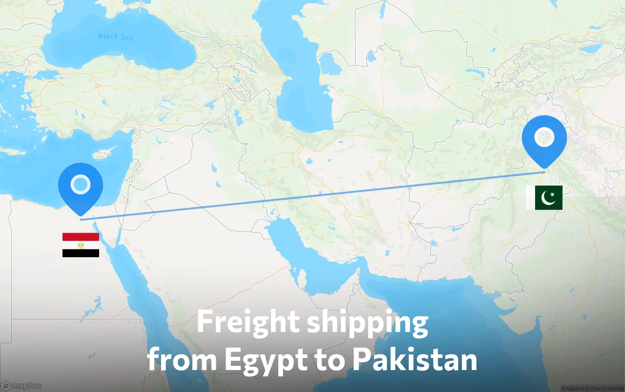 Freight Shipping from Egypt to Pakistan