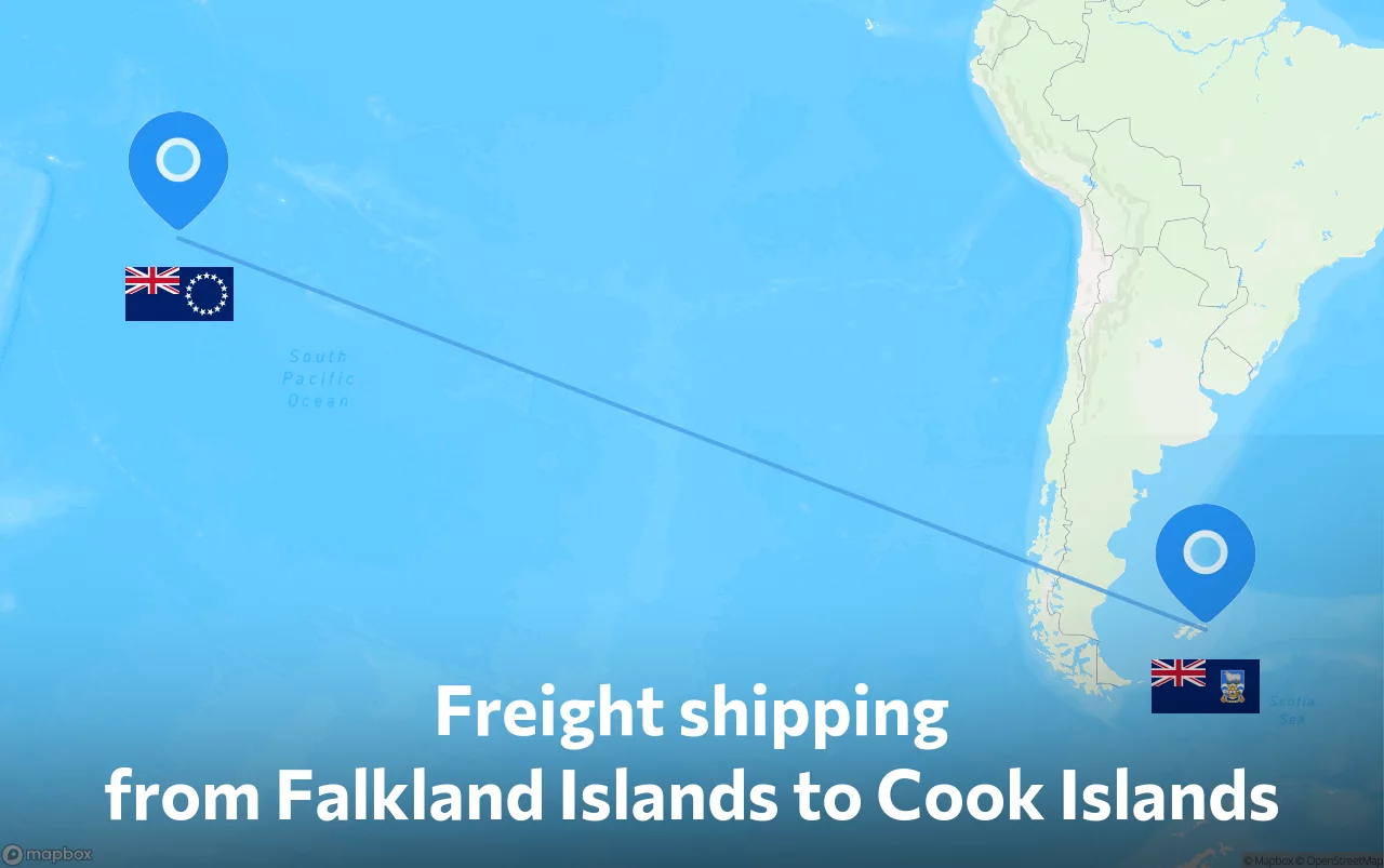Freight Shipping from Falkland Islands to Cook Islands
