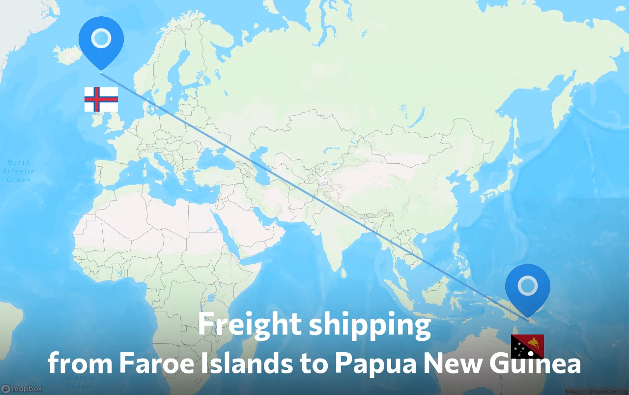 Freight Shipping from Faroe Islands to Papua New Guinea