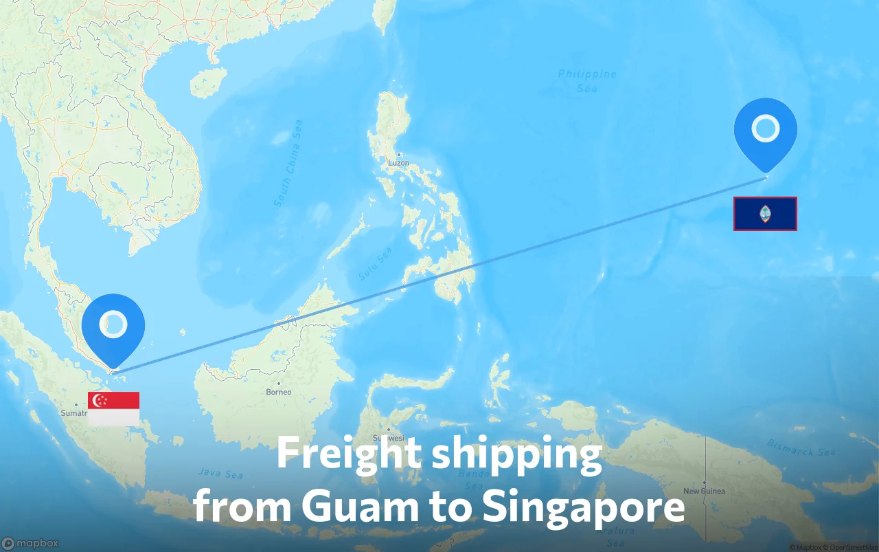 Freight Shipping from Guam to Singapore