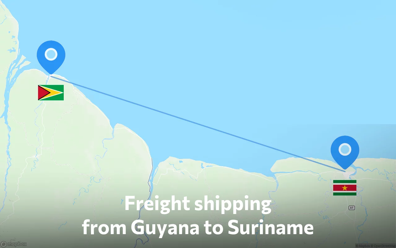 Freight Shipping from Guyana to Suriname