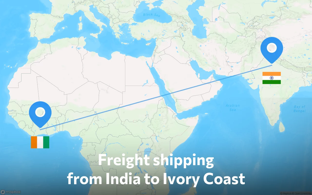 Freight Shipping from India to Ivory Coast
