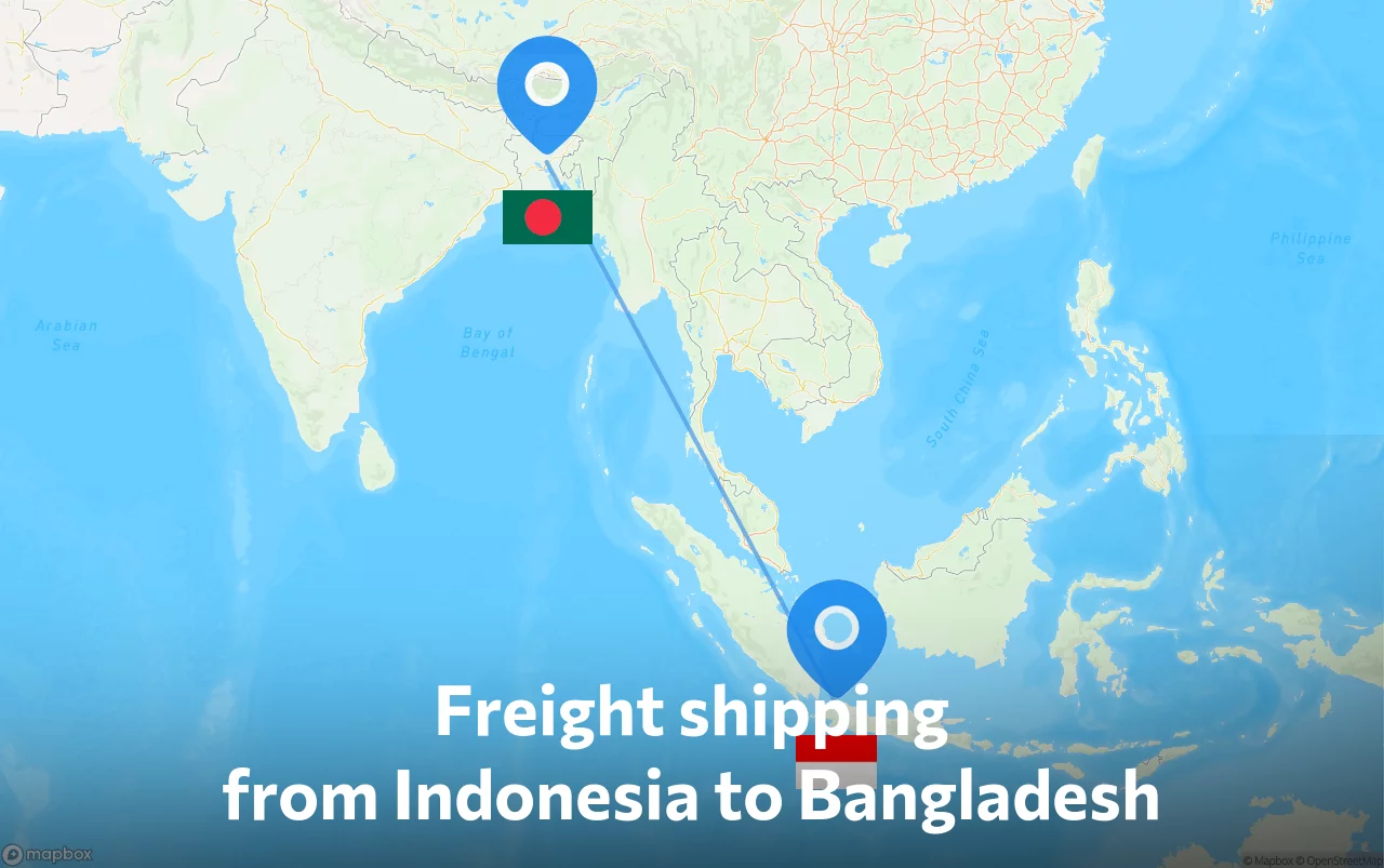 Freight Shipping from Indonesia to Bangladesh