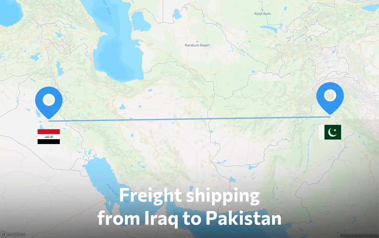 Freight Shipping from Iraq to Pakistan