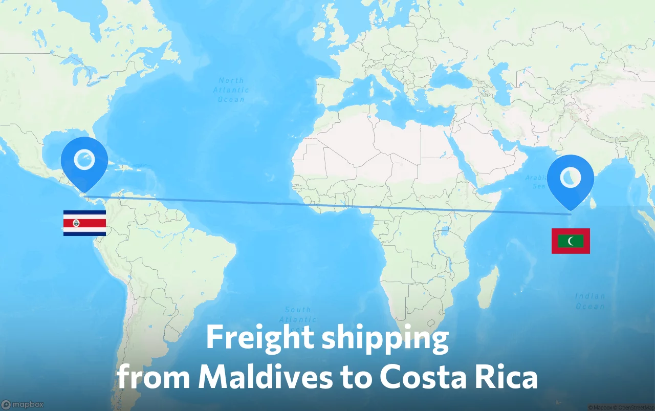 Freight Shipping from Maldives to Costa Rica