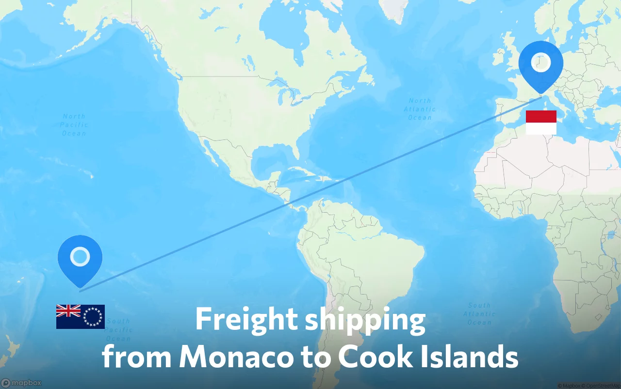 Freight Shipping from Monaco to Cook Islands