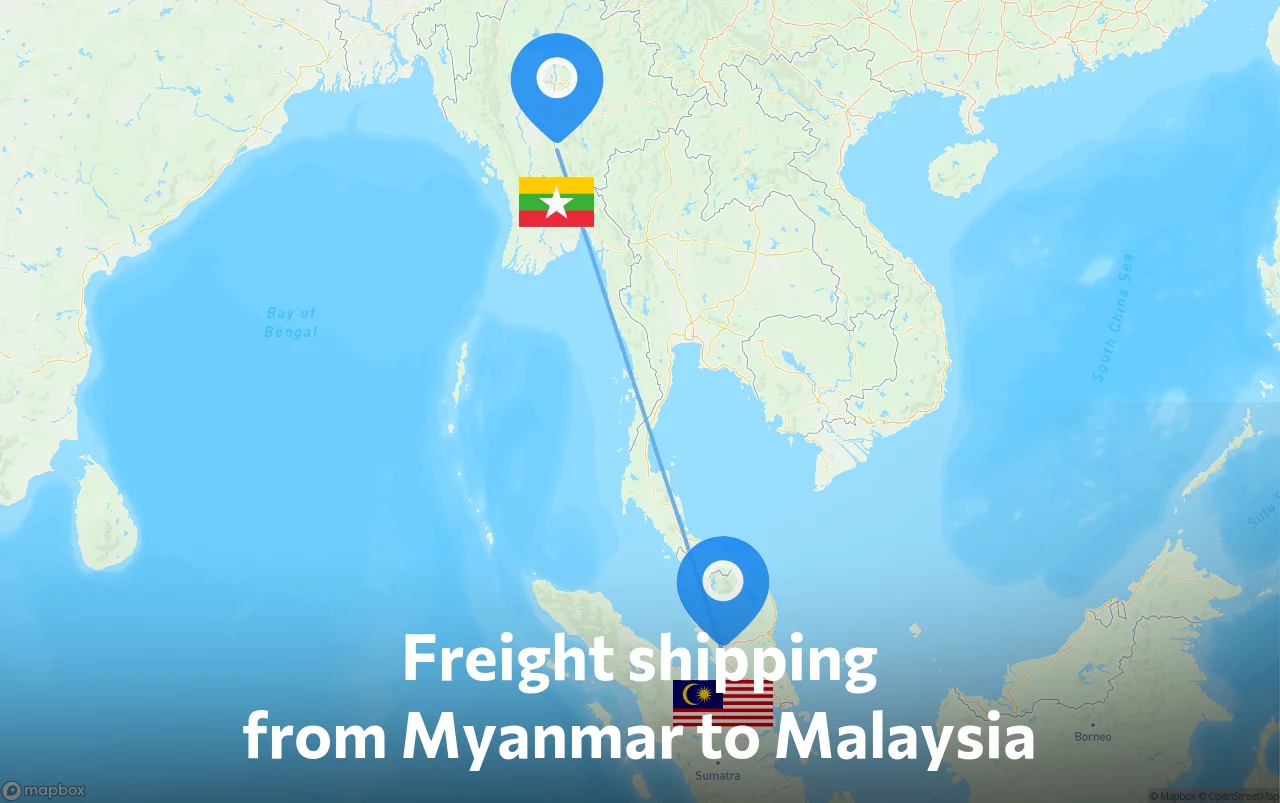 Freight Shipping from Myanmar to Malaysia