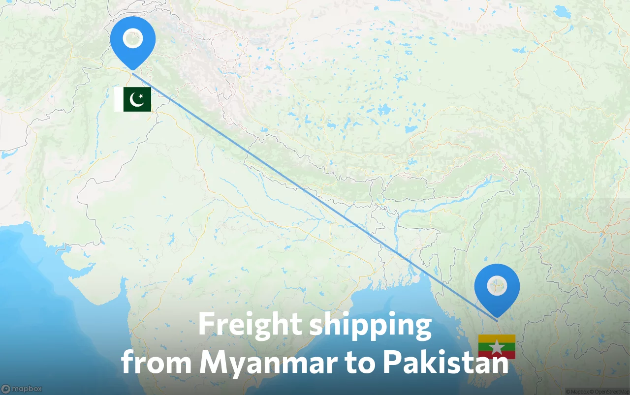 Freight Shipping from Myanmar to Pakistan