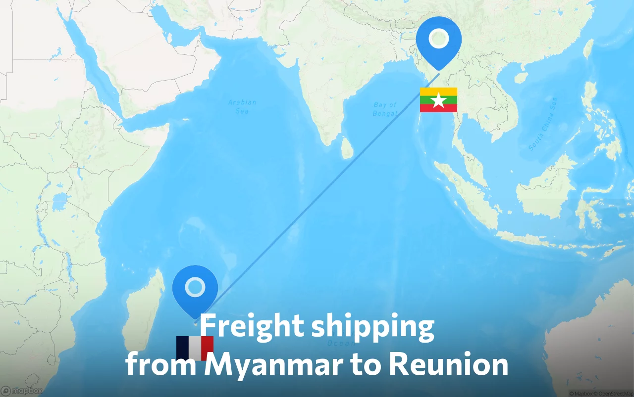 Freight Shipping from Myanmar to Reunion