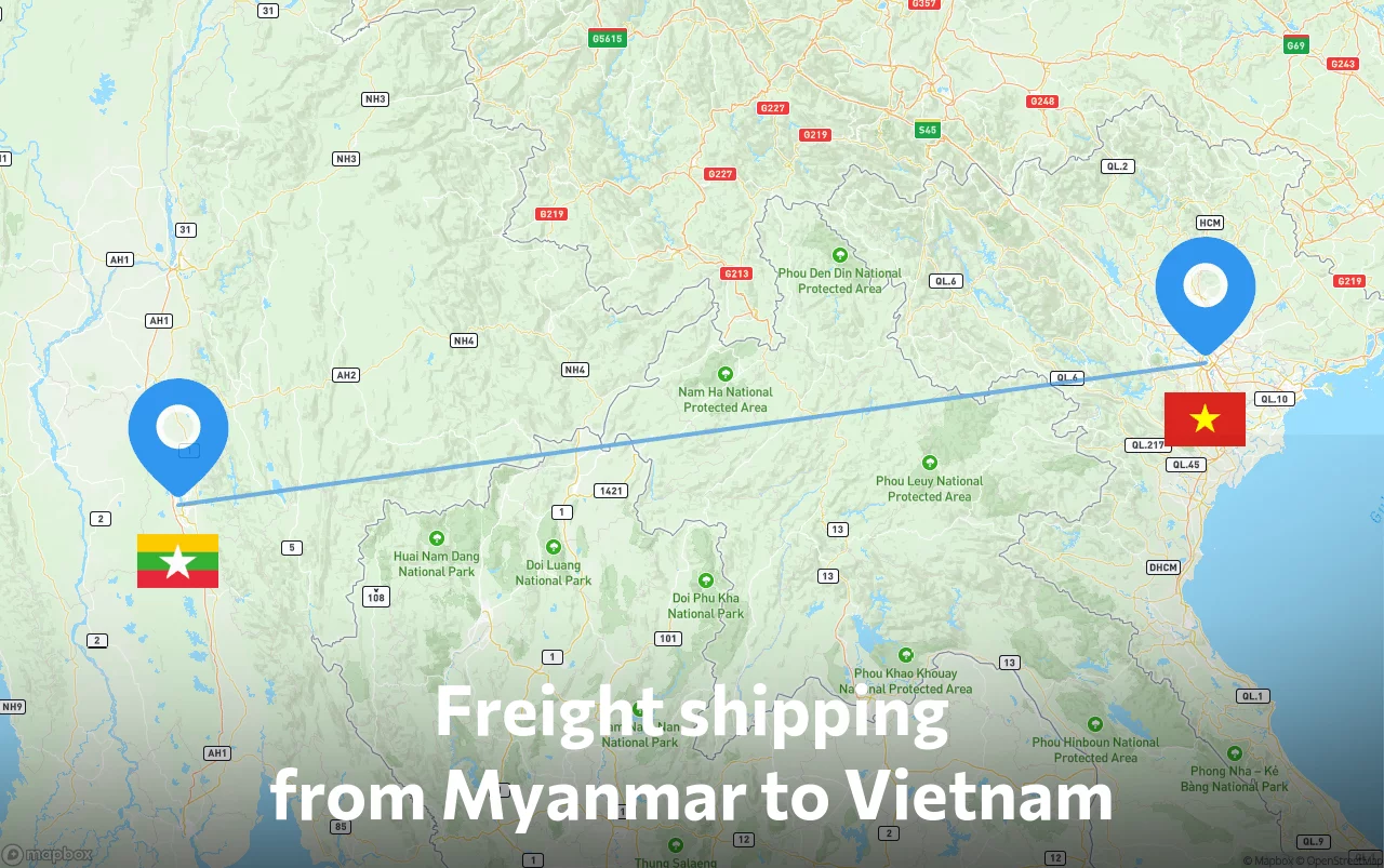 Freight Shipping from Myanmar to Vietnam