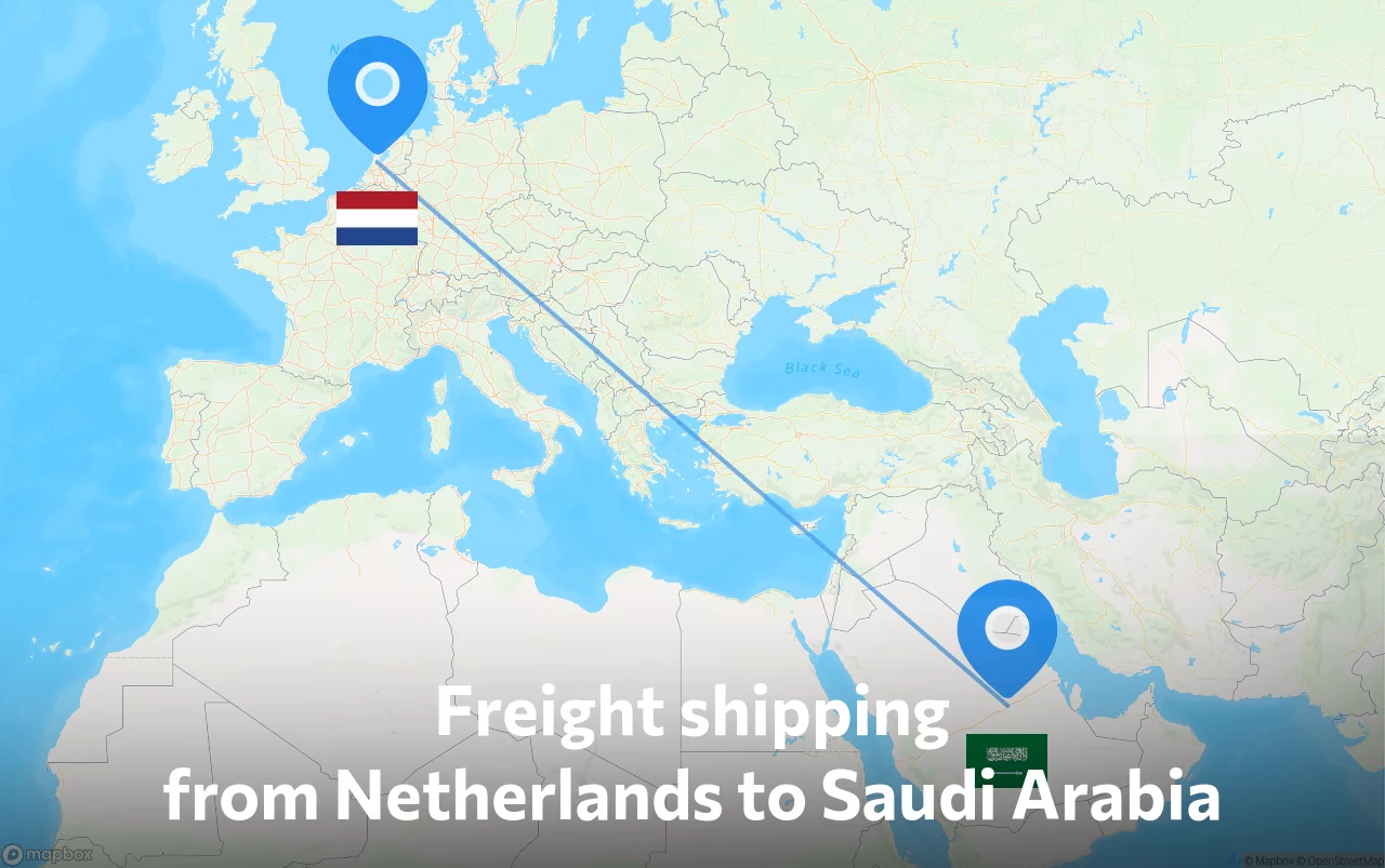 Freight Shipping from Netherlands to Saudi Arabia