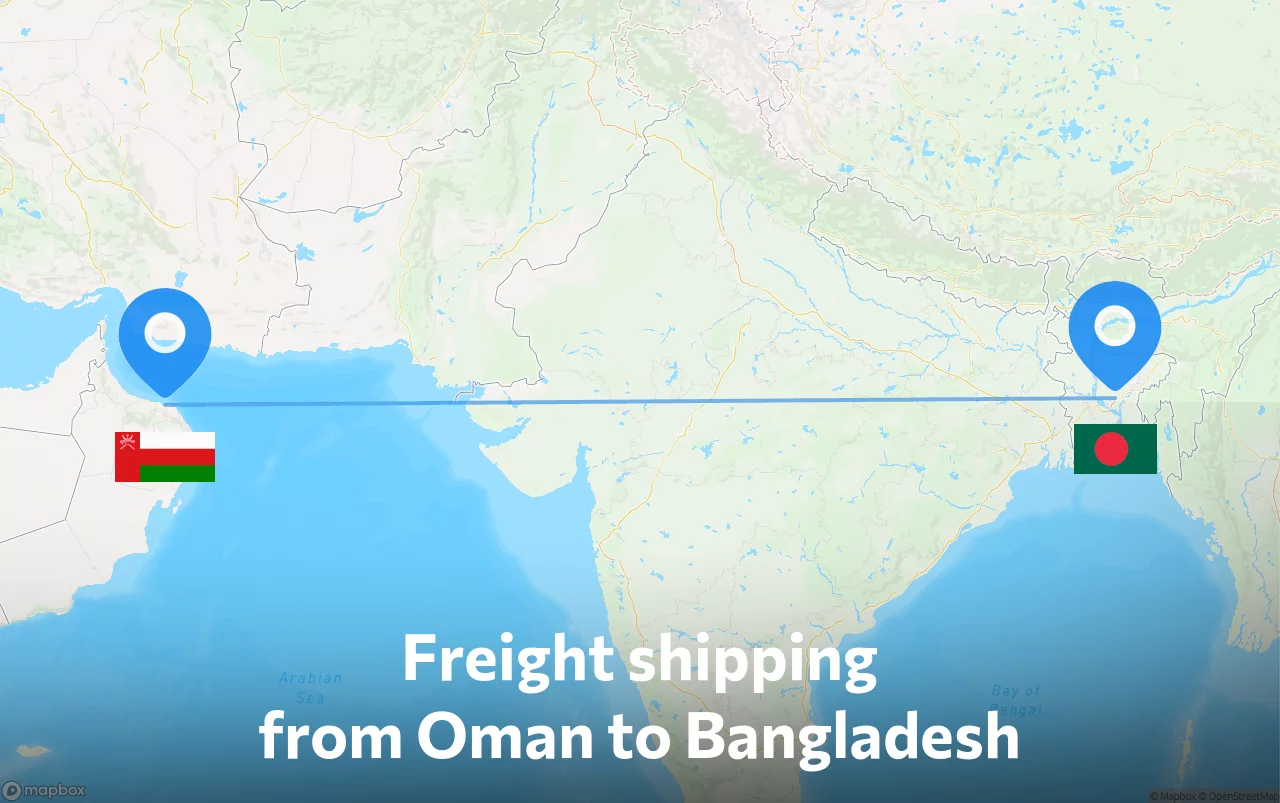 Freight Shipping from Oman to Bangladesh