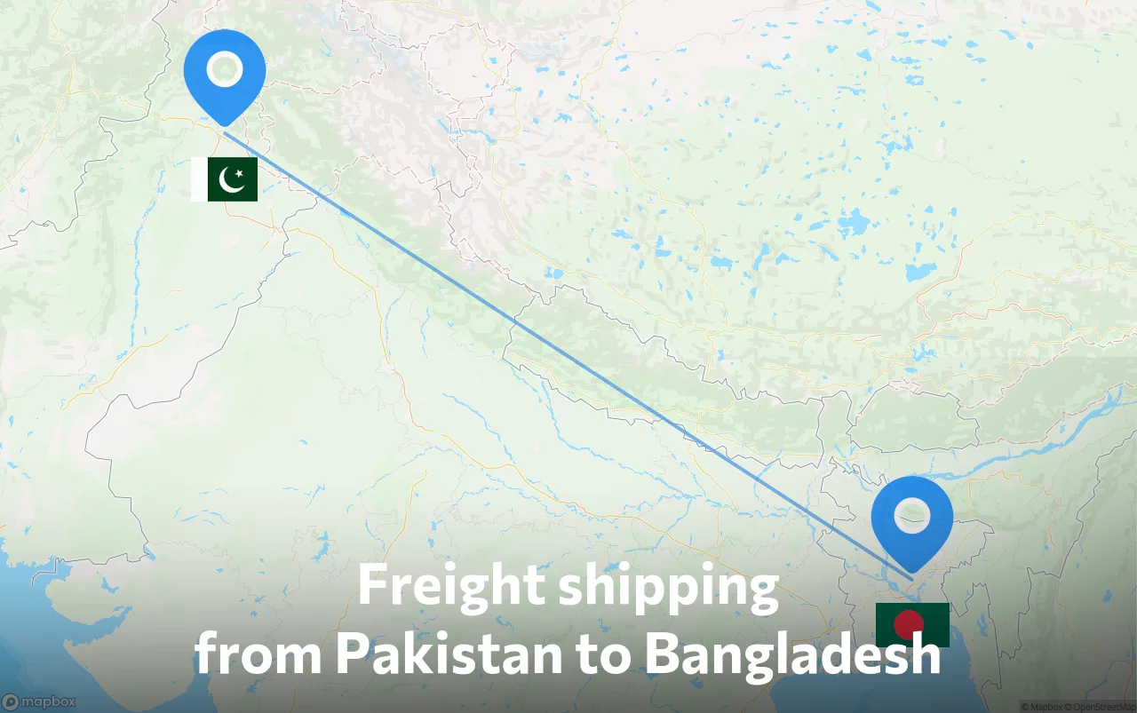 Freight Shipping from Pakistan to Bangladesh