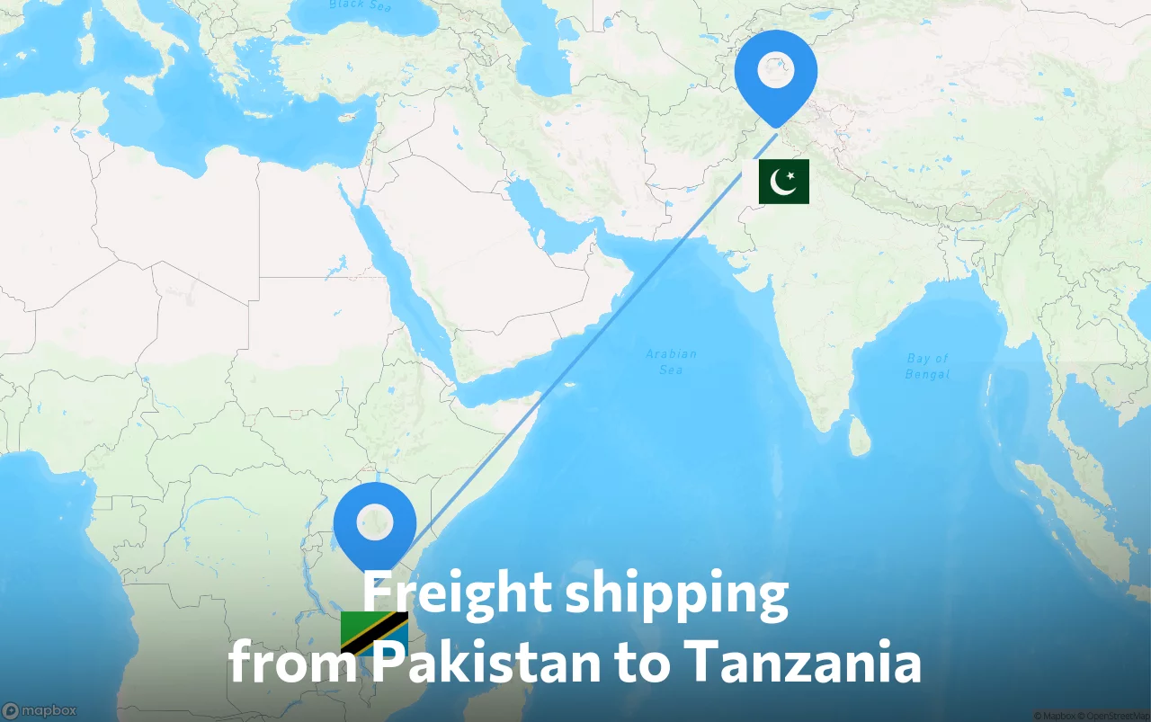 Freight Shipping from Pakistan to Tanzania