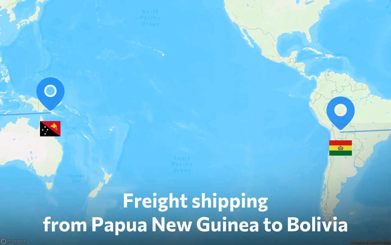 Freight Shipping from Papua New Guinea to Bolivia