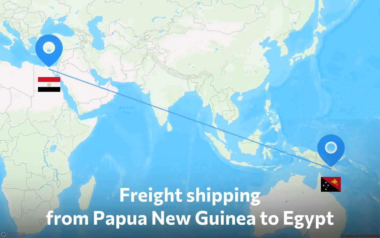 Freight Shipping from Papua New Guinea to Egypt
