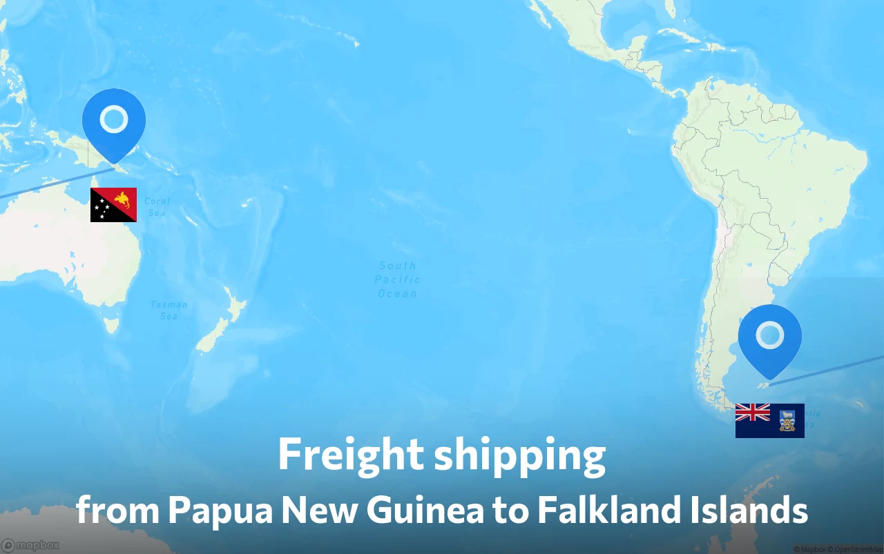 Freight Shipping from Papua New Guinea to Falkland Islands