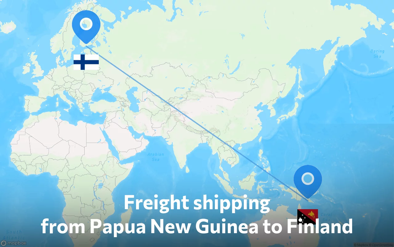 Freight Shipping from Papua New Guinea to Finland