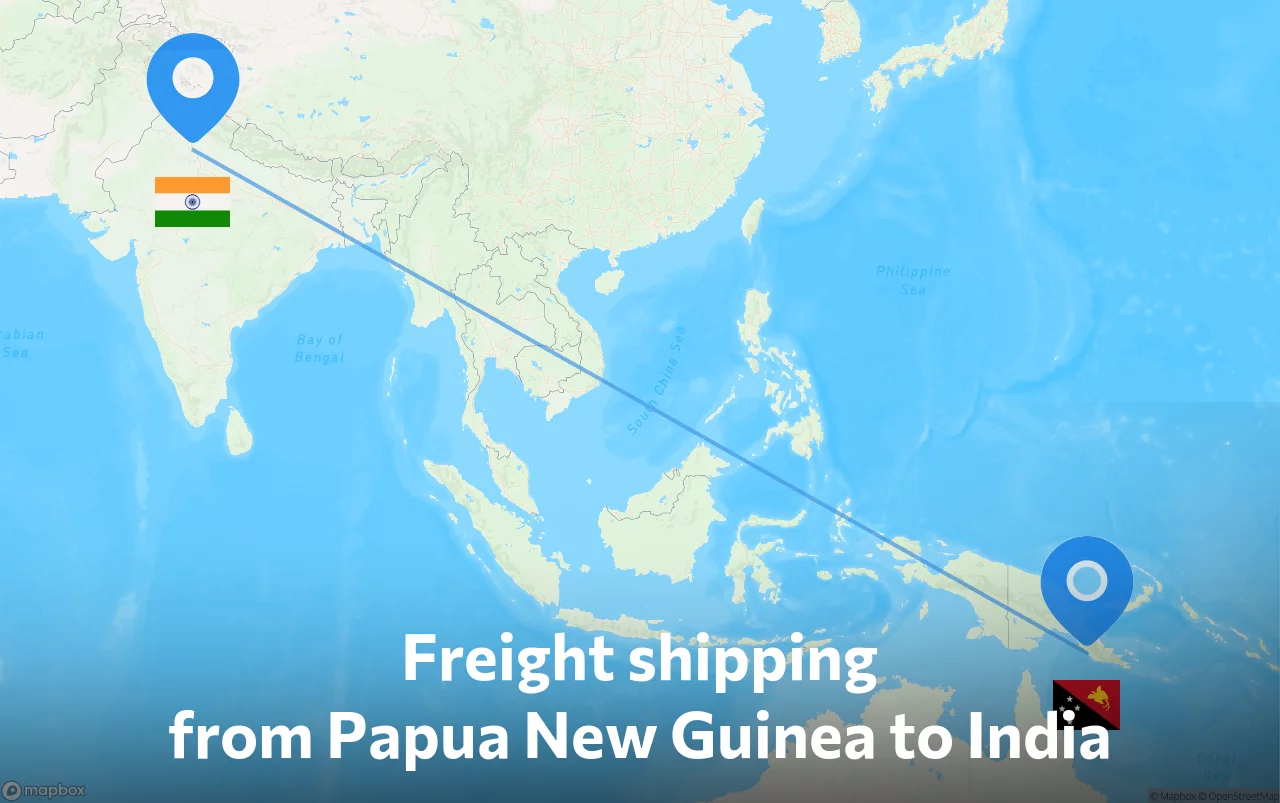 Freight Shipping from Papua New Guinea to India
