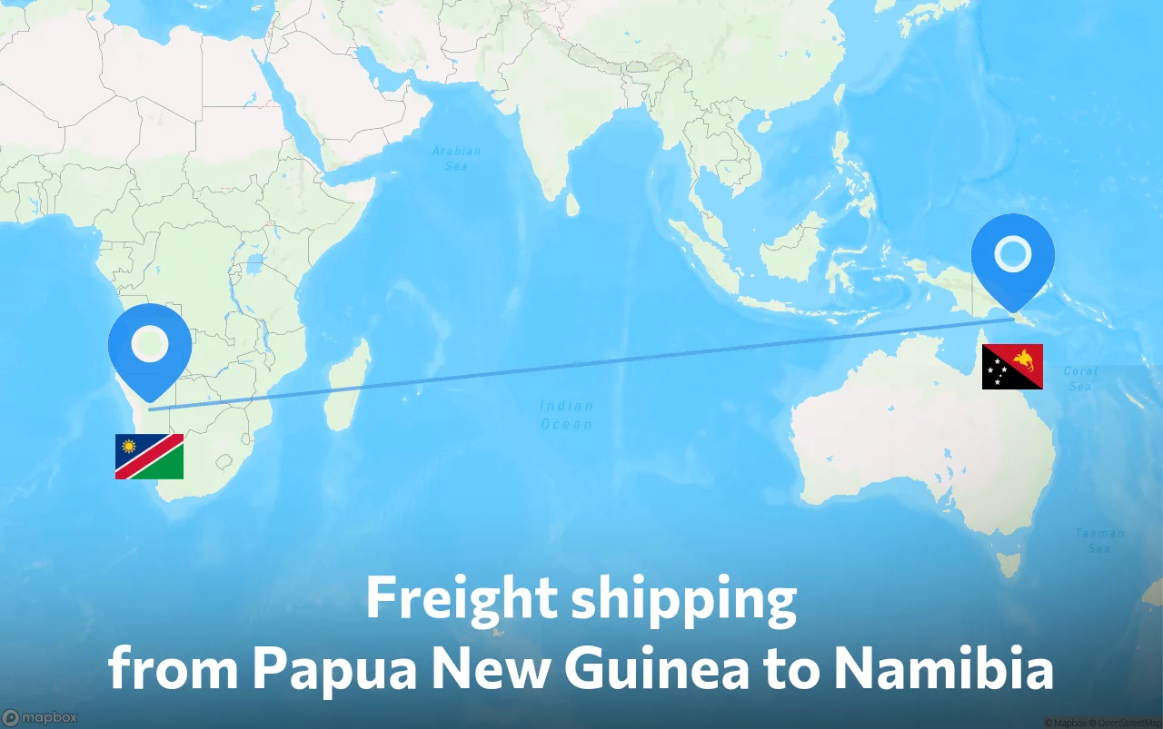 Freight Shipping from Papua New Guinea to Namibia
