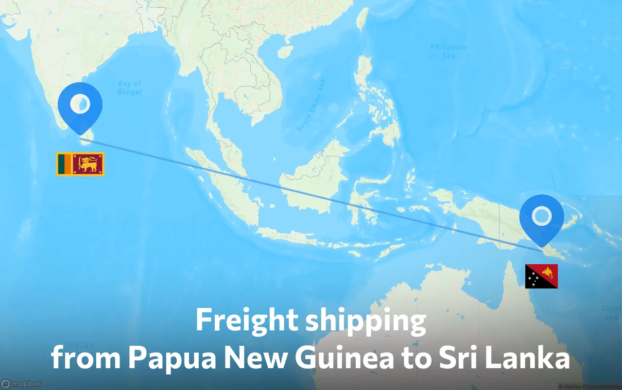 Freight Shipping from Papua New Guinea to Sri Lanka