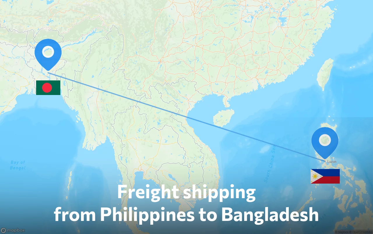 Freight Shipping from Philippines to Bangladesh