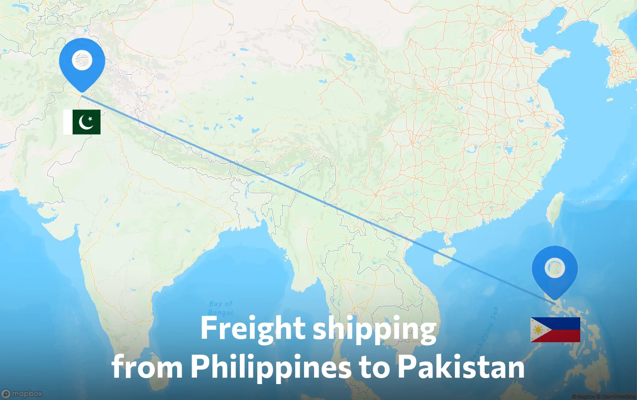 Freight Shipping from Philippines to Pakistan