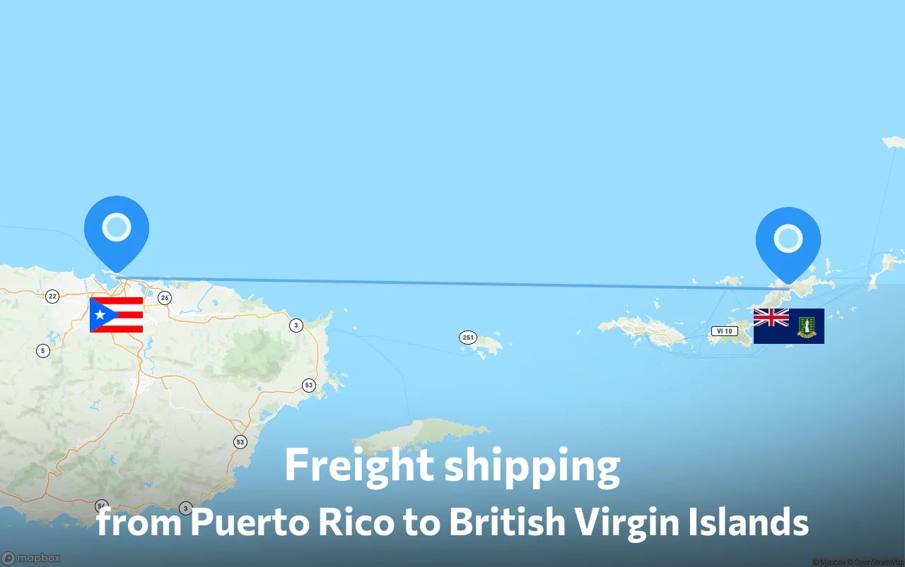 Freight Shipping from Puerto Rico to British Virgin Islands