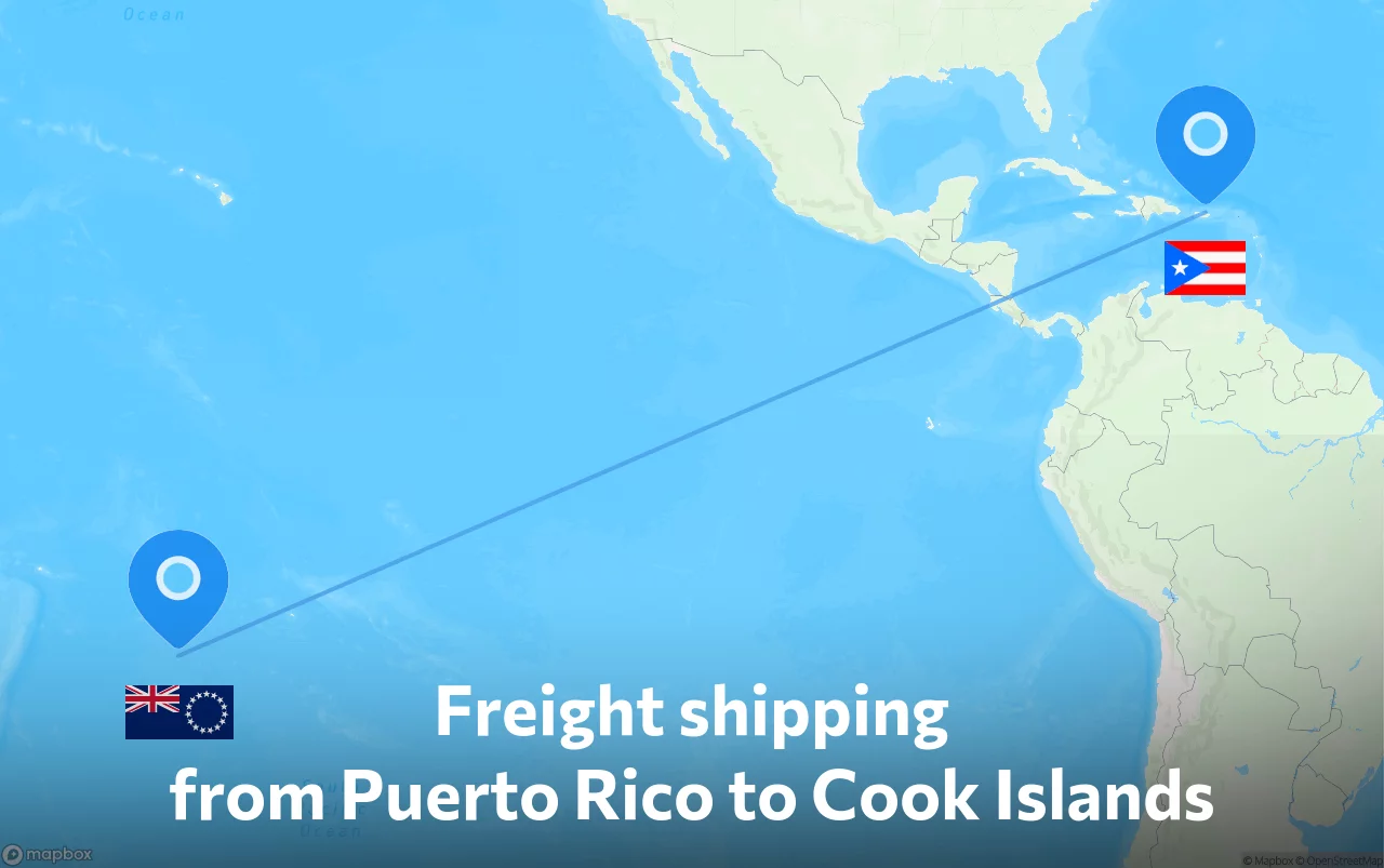 Freight Shipping from Puerto Rico to Cook Islands