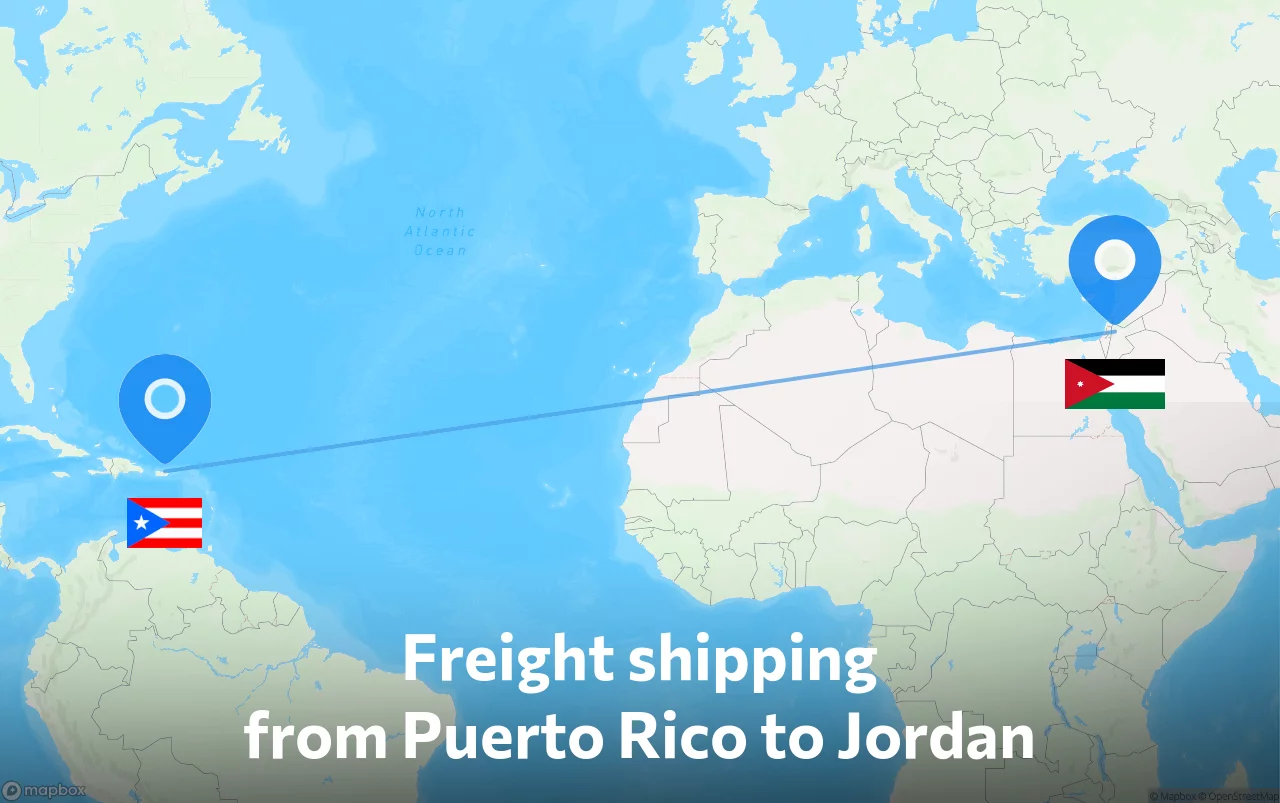 Freight Shipping from Puerto Rico to Jordan