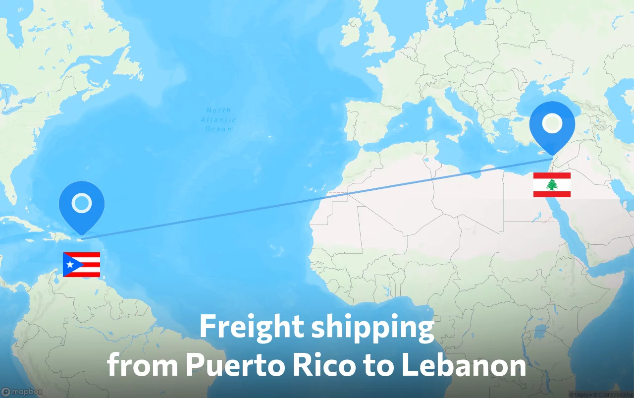 Freight Shipping from Puerto Rico to Lebanon