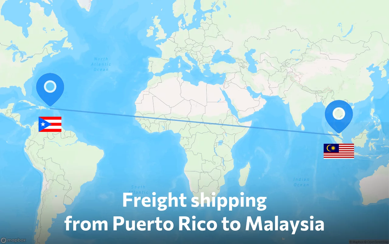 Freight Shipping from Puerto Rico to Malaysia
