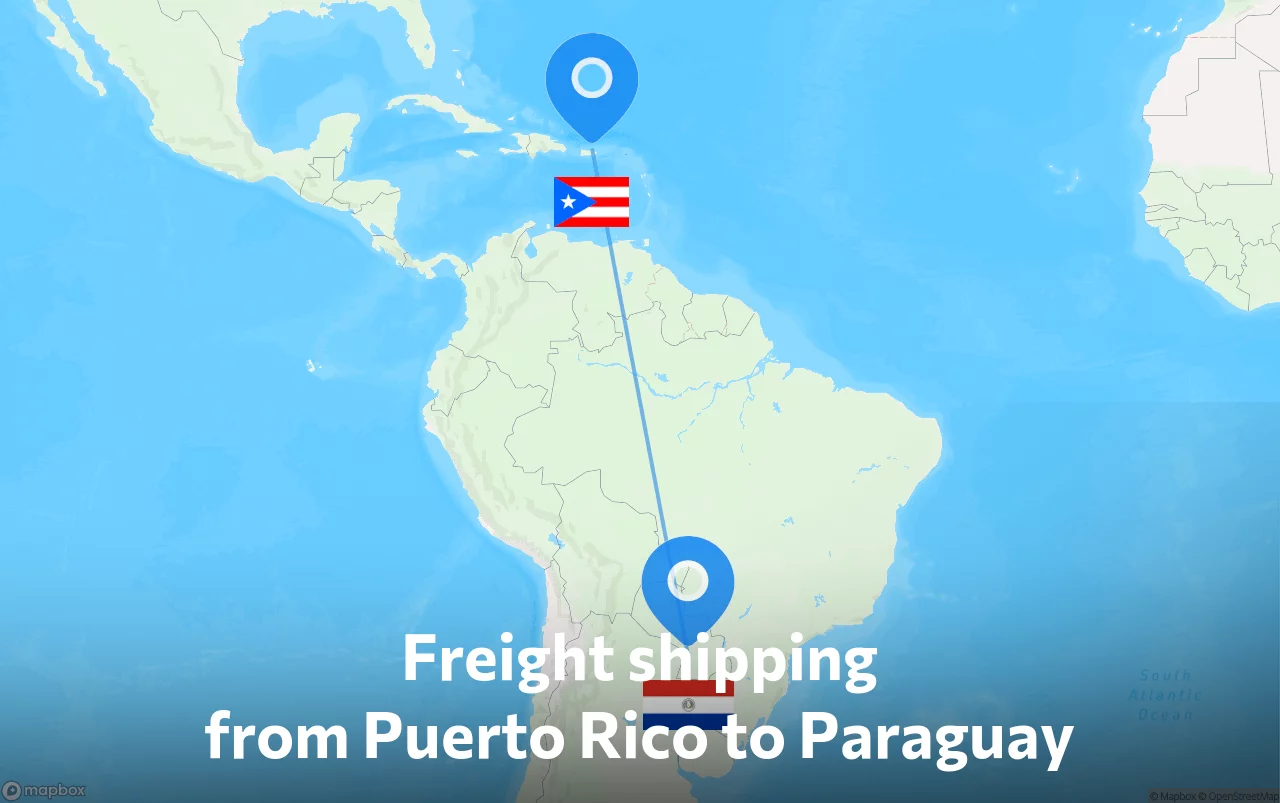Freight Shipping from Puerto Rico to Paraguay