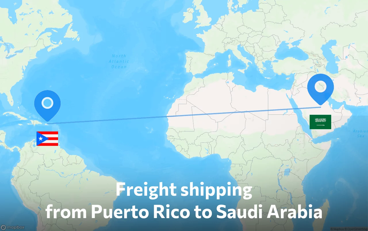 Freight Shipping from Puerto Rico to Saudi Arabia