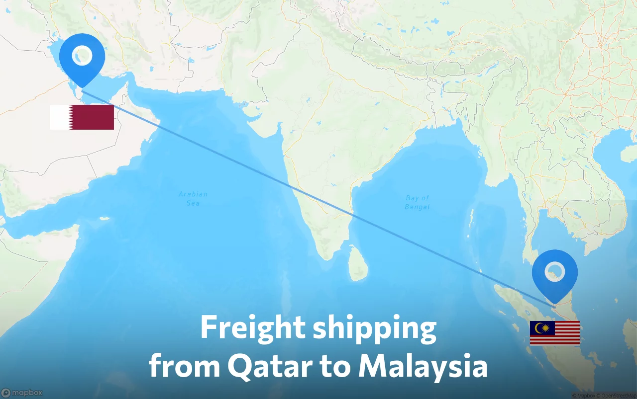 Freight Shipping from Qatar to Malaysia
