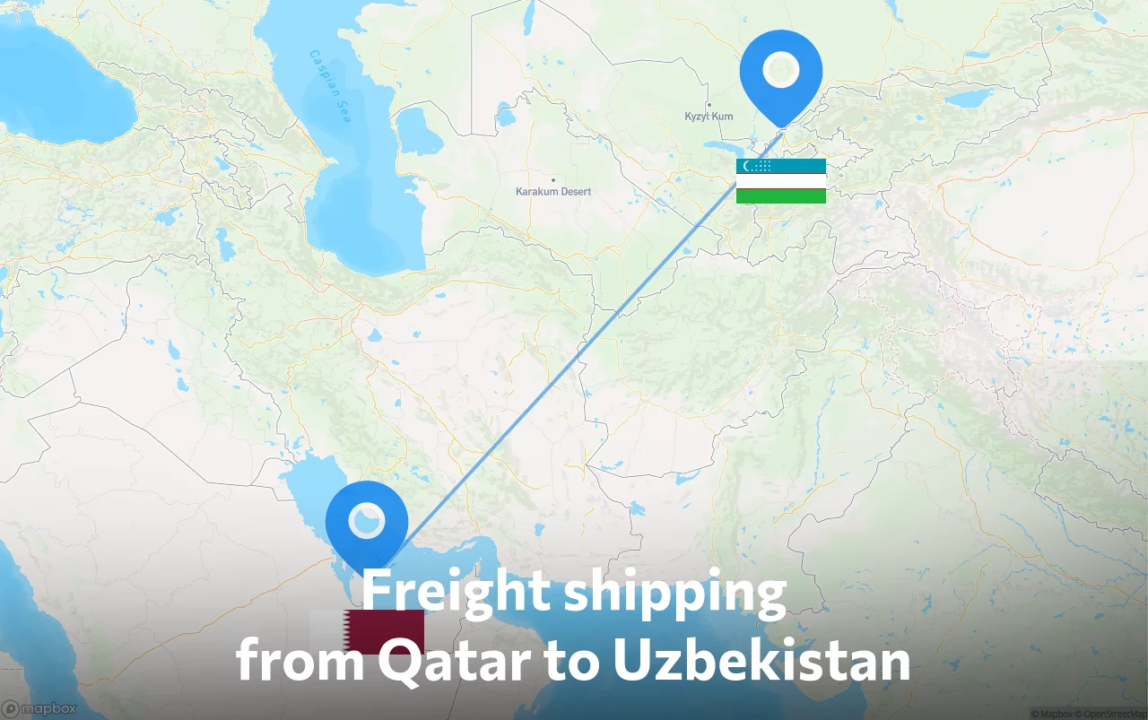 Freight Shipping from Qatar to Uzbekistan