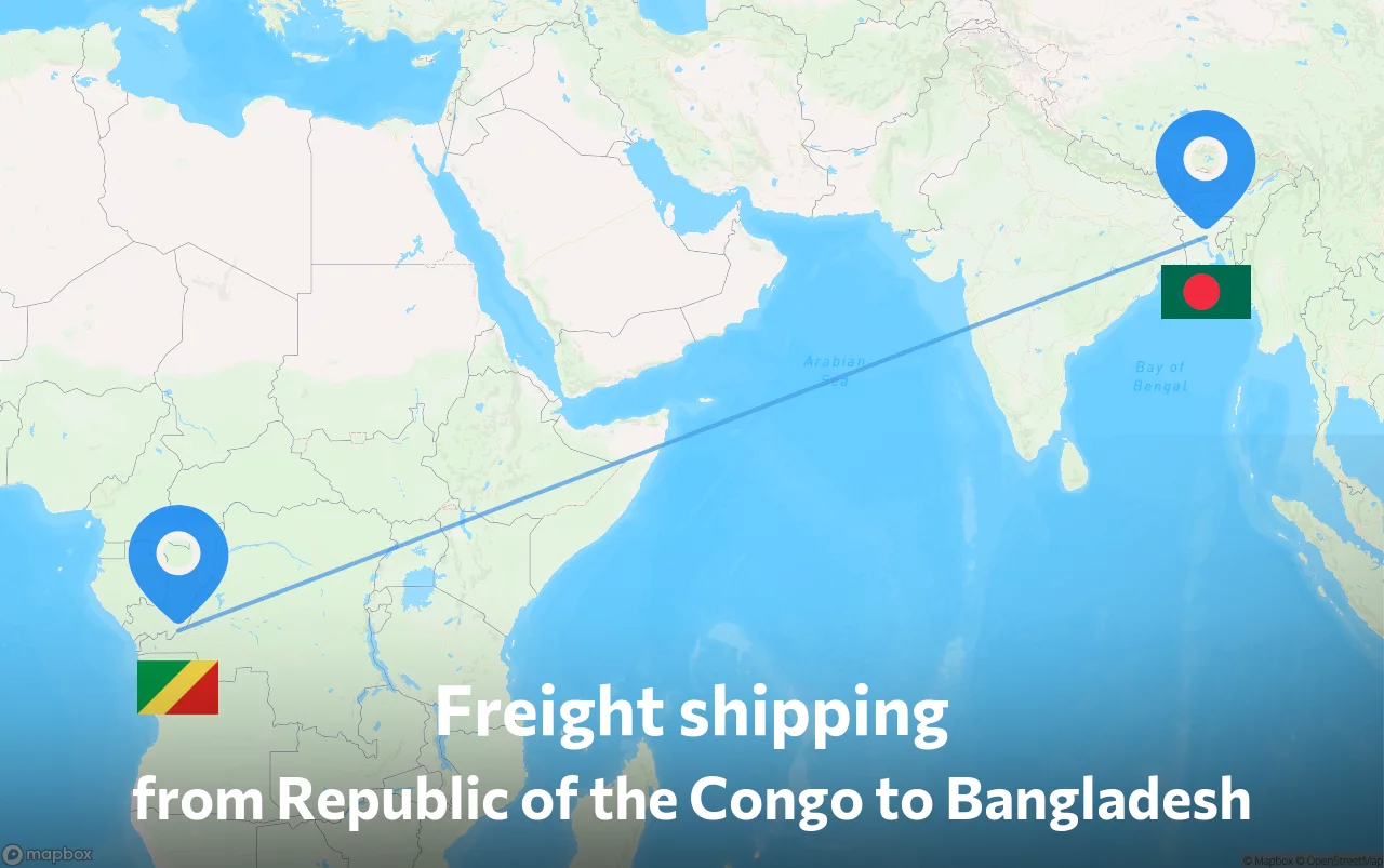Freight Shipping from Republic of the Congo to Bangladesh