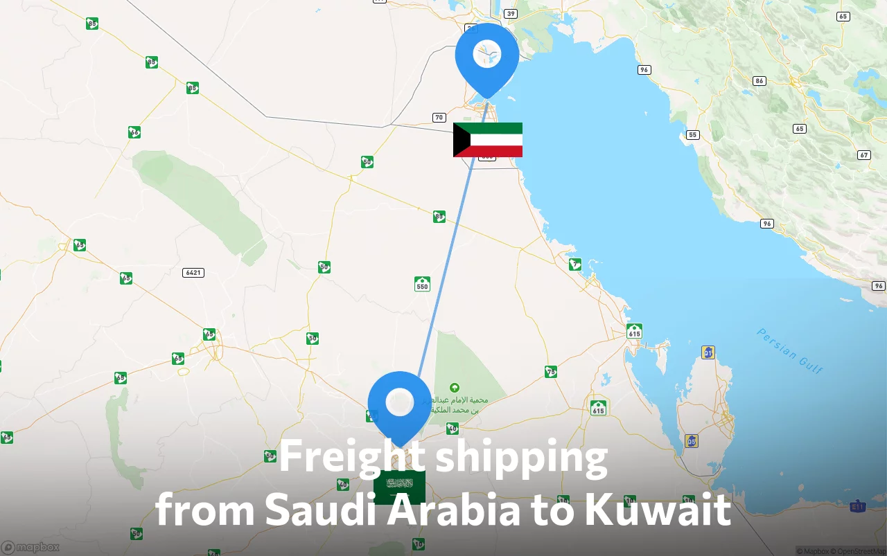 Freight Shipping from Saudi Arabia to Kuwait