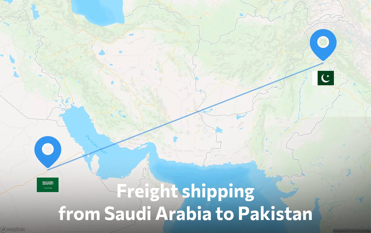 Freight Shipping from Saudi Arabia to Pakistan