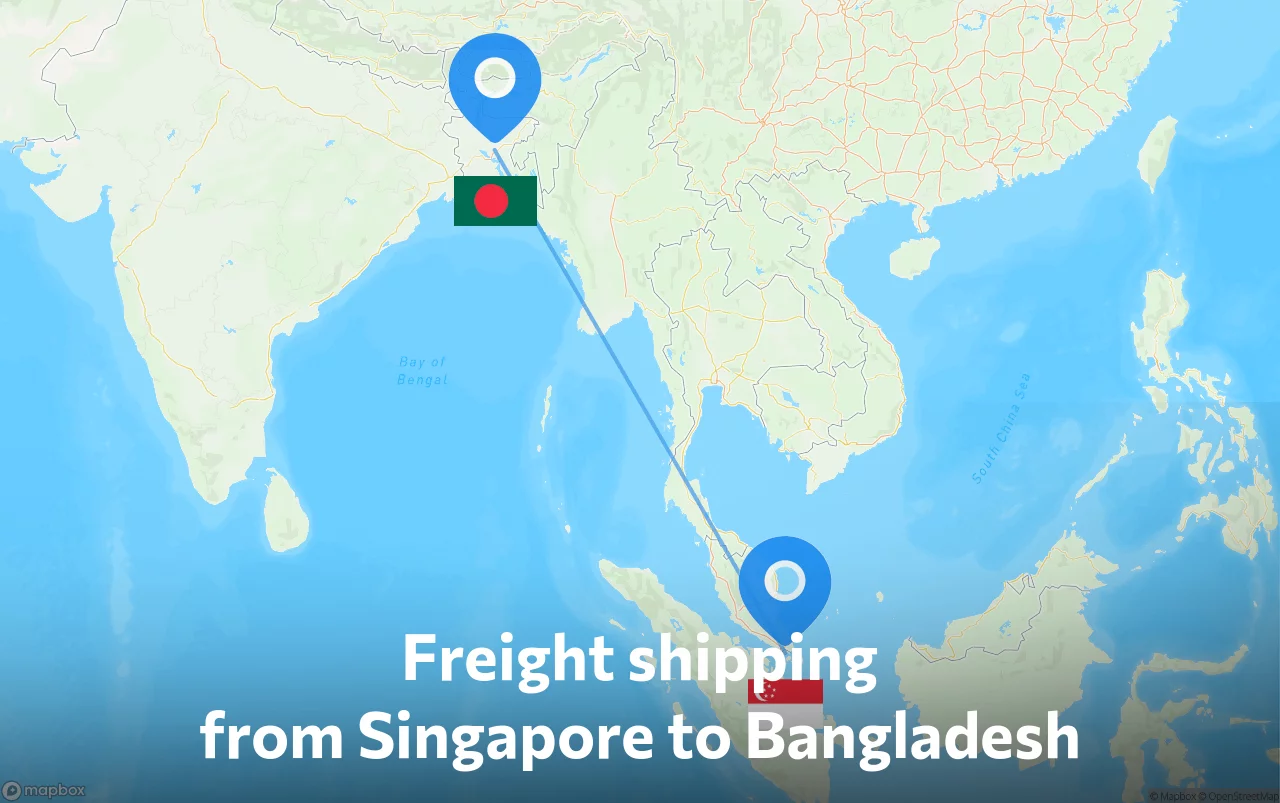 Freight Shipping from Singapore to Bangladesh
