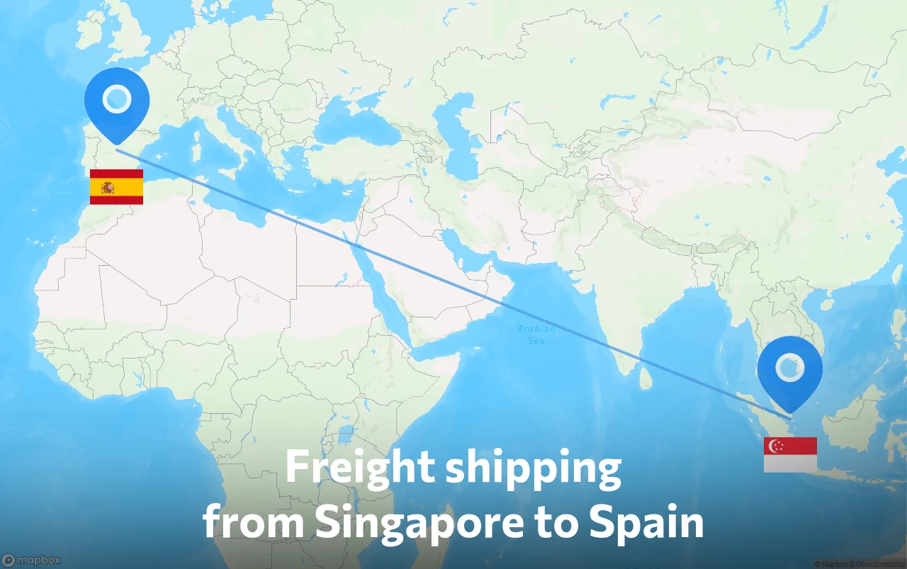 Freight Shipping from Singapore to Spain