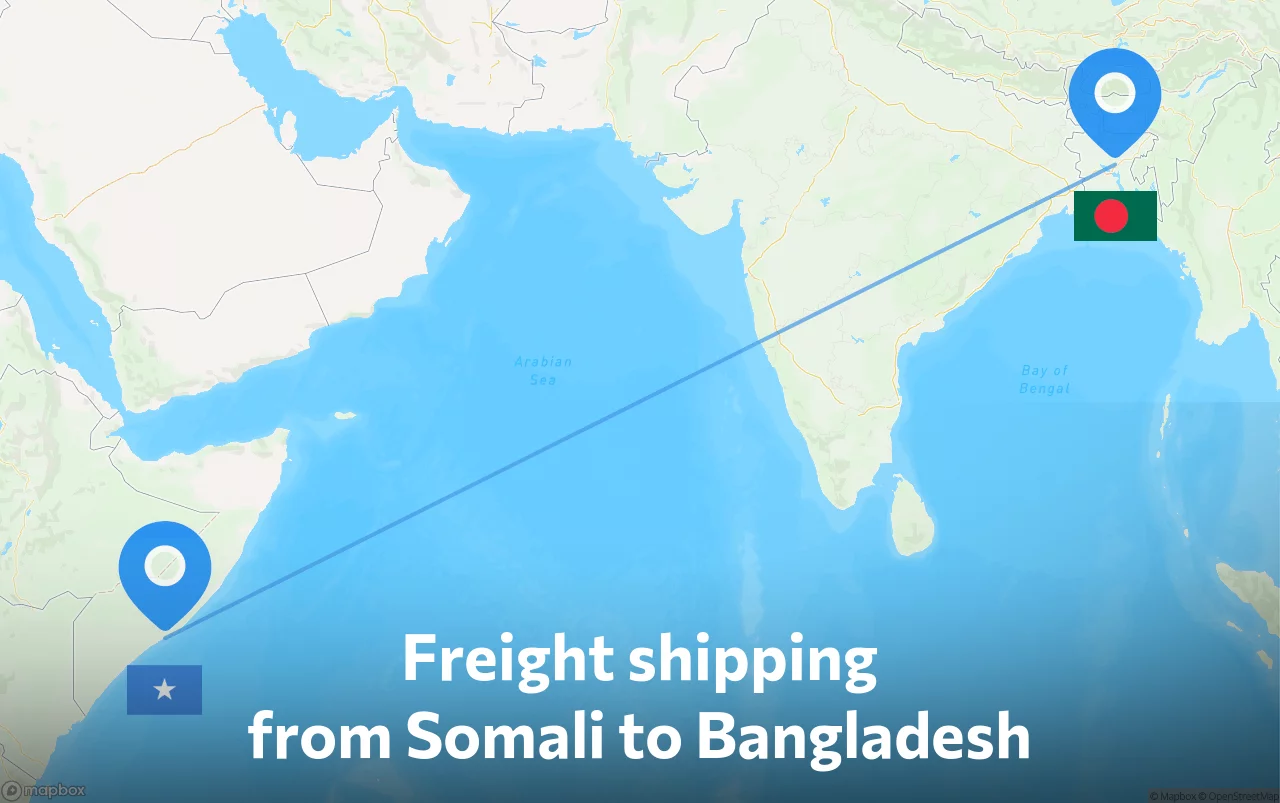 Freight Shipping from Somali to Bangladesh