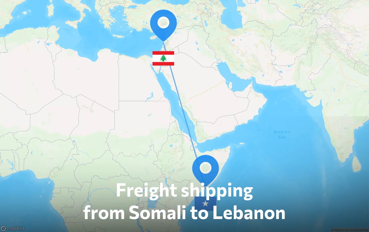 Freight Shipping from Somali to Lebanon