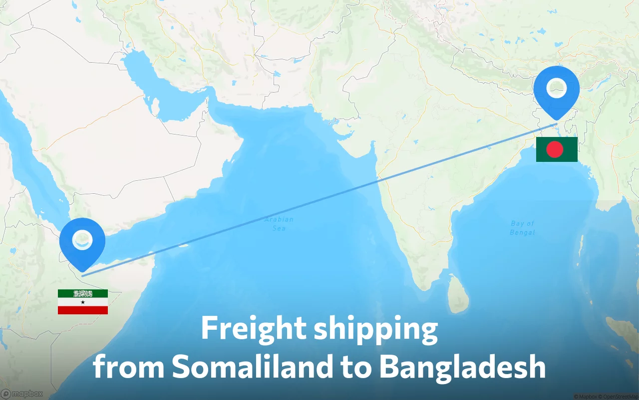 Freight Shipping from Somaliland to Bangladesh